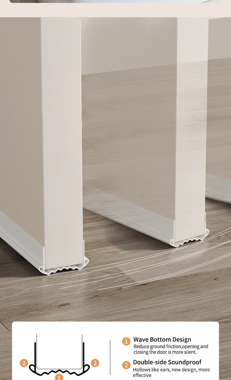 Eweniar Door Draft Stopper for Bottom of Door 2-Pack Gap Filler for Under Door Weather Stipping