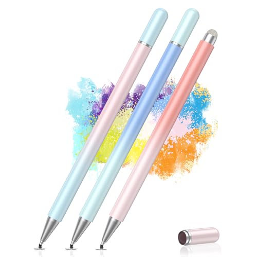 Stylus Pens for Touch Screens(3 Pcs), High Precision 2-in-1 Stylus Pen for iPad Compatible with iPad/iPhone/Tablet/Android/iOS and All Capacitive Touch Screens