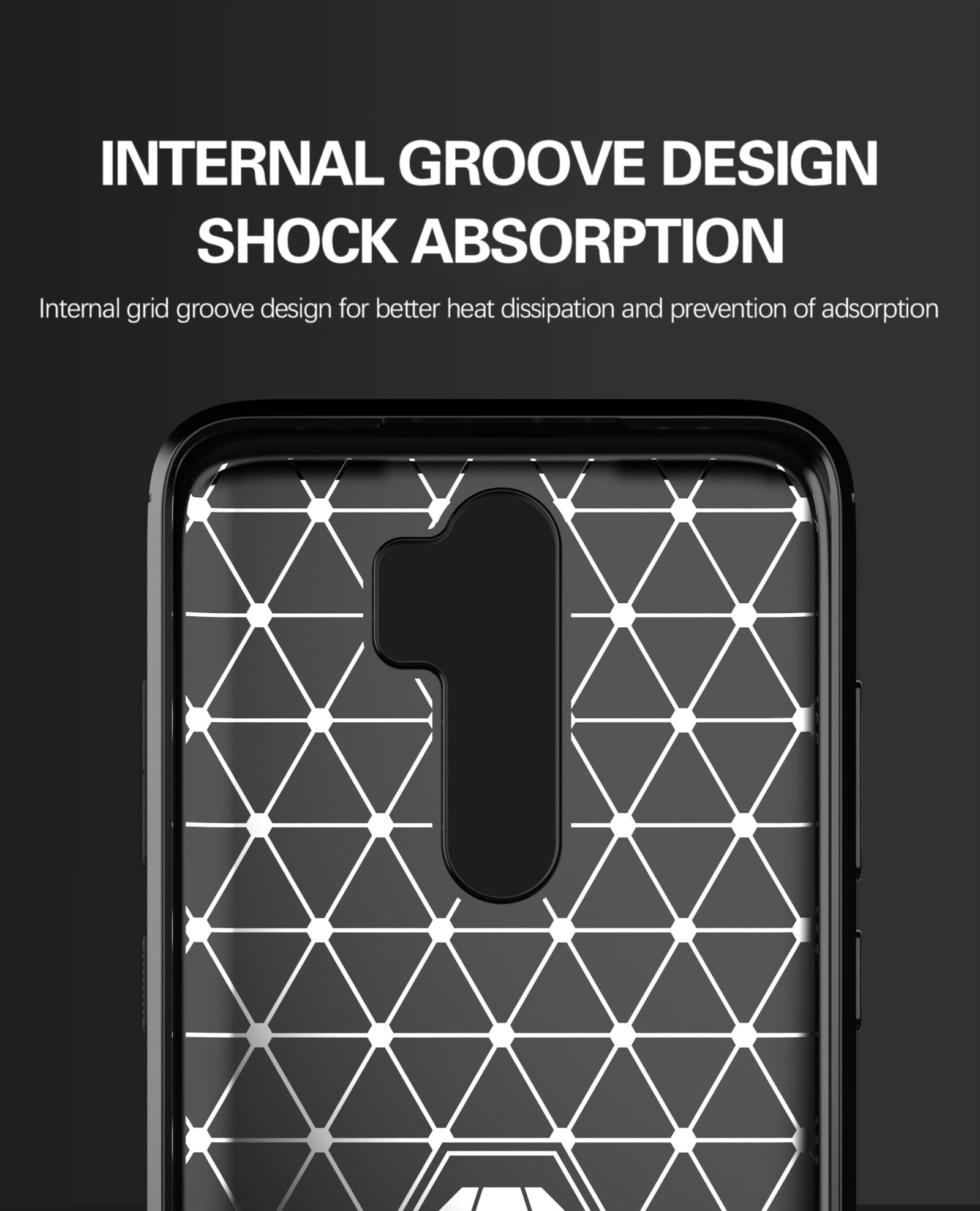 EUAGVQY for Xiaomi Redmi Note 8 Pro Case Carbon Fiber Soft TPU Anti-Slip Durable Lightweight Protective Phone Cover for Redmi Note 8 Pro,Black
