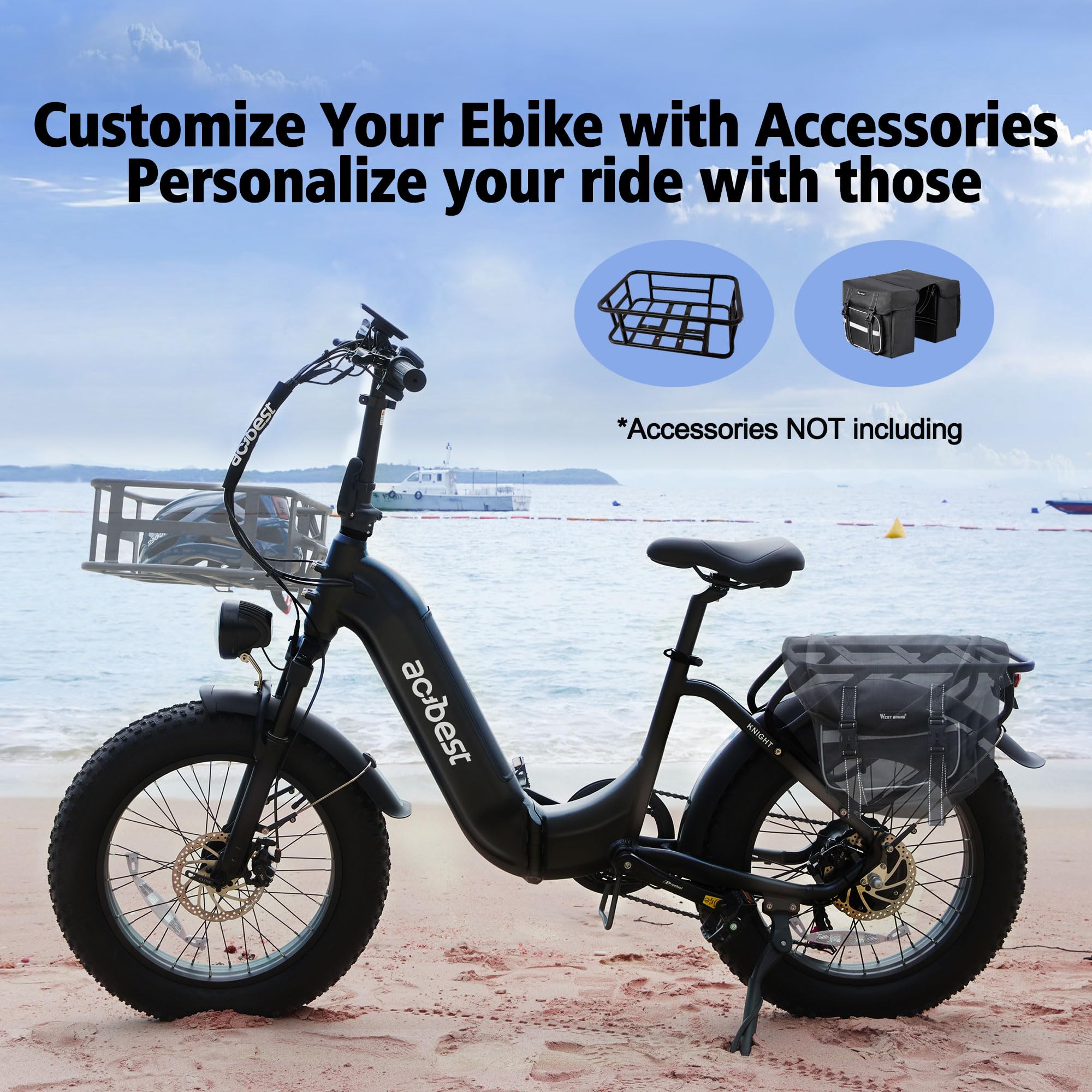 ACTBEST Electric Bike for Adults, 20" X4 Fat Tire Ebikes with Peak 1000W Brushless Motor, 648Wh Removable Battery, Step-Thru E Bicycle Bike up to 28MPH, 7-Speed, Knight