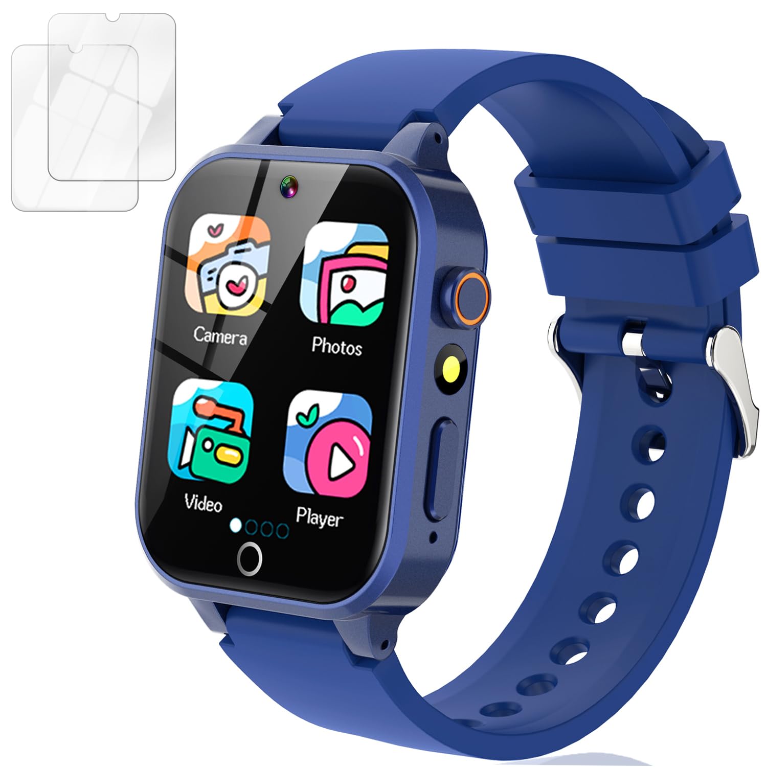 Vakzovy Kids Smart Watch with 26 Puzzle Games HD Camera MP3 Player Audiobook Video Pedometer Habit Tracking Learn Card Flashlight Kids Smart Watch Boys Gift for 5-12 Year Old Boys Toys