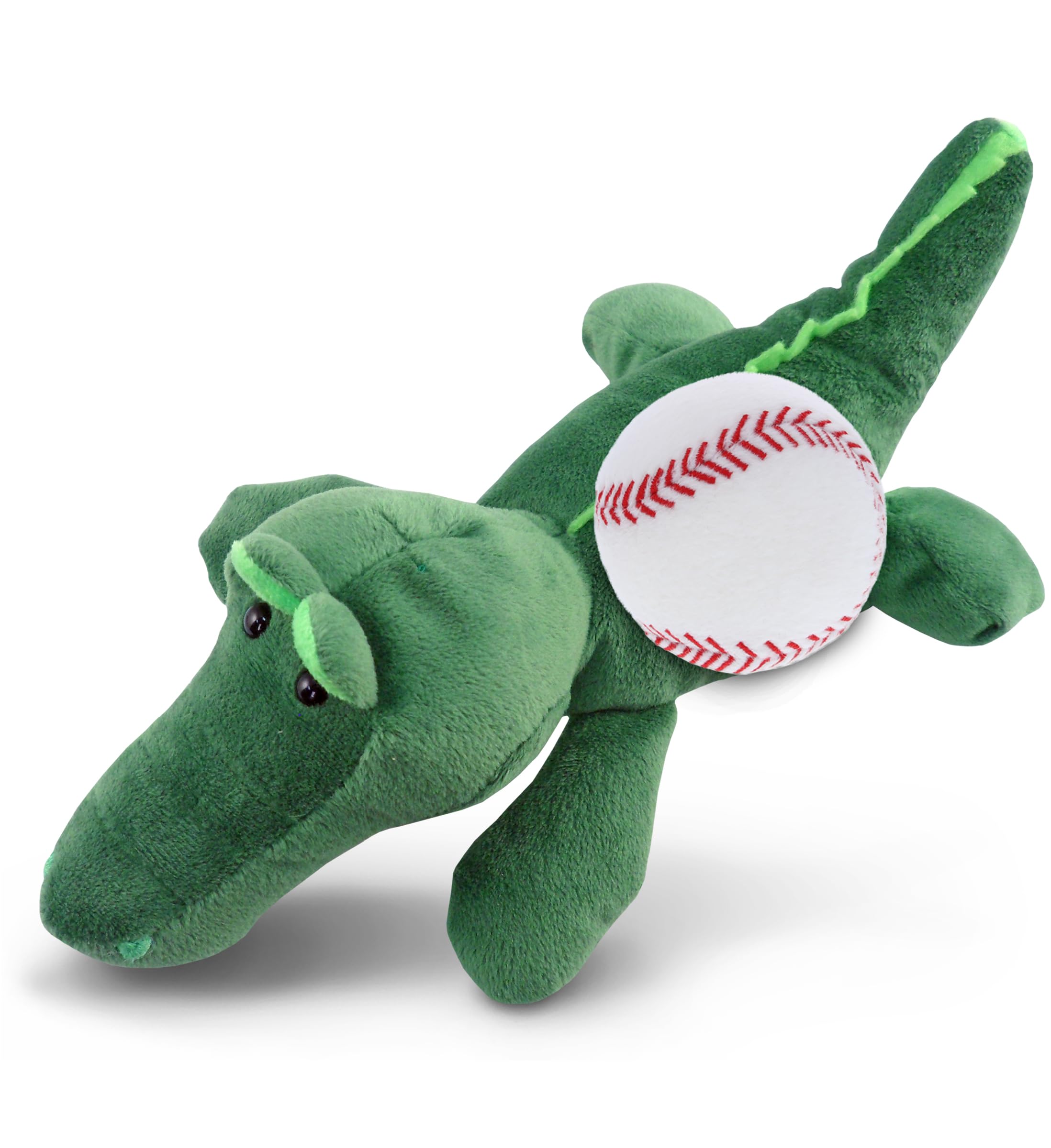 DolliBu Alligator Stuffed Animal with Baseball Plush - Soft Huggable Alligator, Adorable Playtime Plush Toy, Super Soft Plush Doll Animal Toy for Kids and Adults - 6 Inch