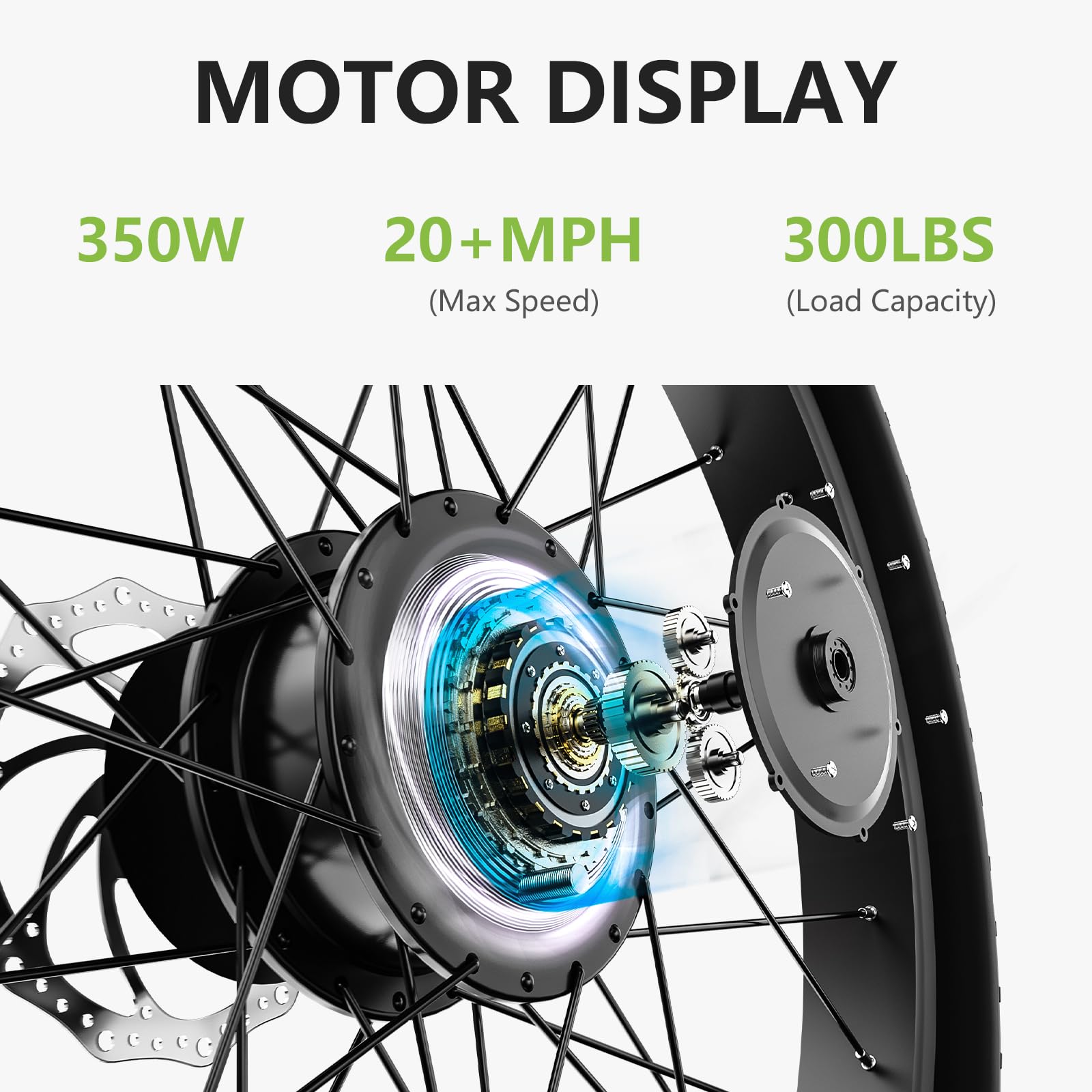 Asomtom 350W Electric City Commuter Bike with 26" x 3.0" Fat Tires, Removable Battery, up to 40 Miles Range, 20+ MPH Speed, UL Certified