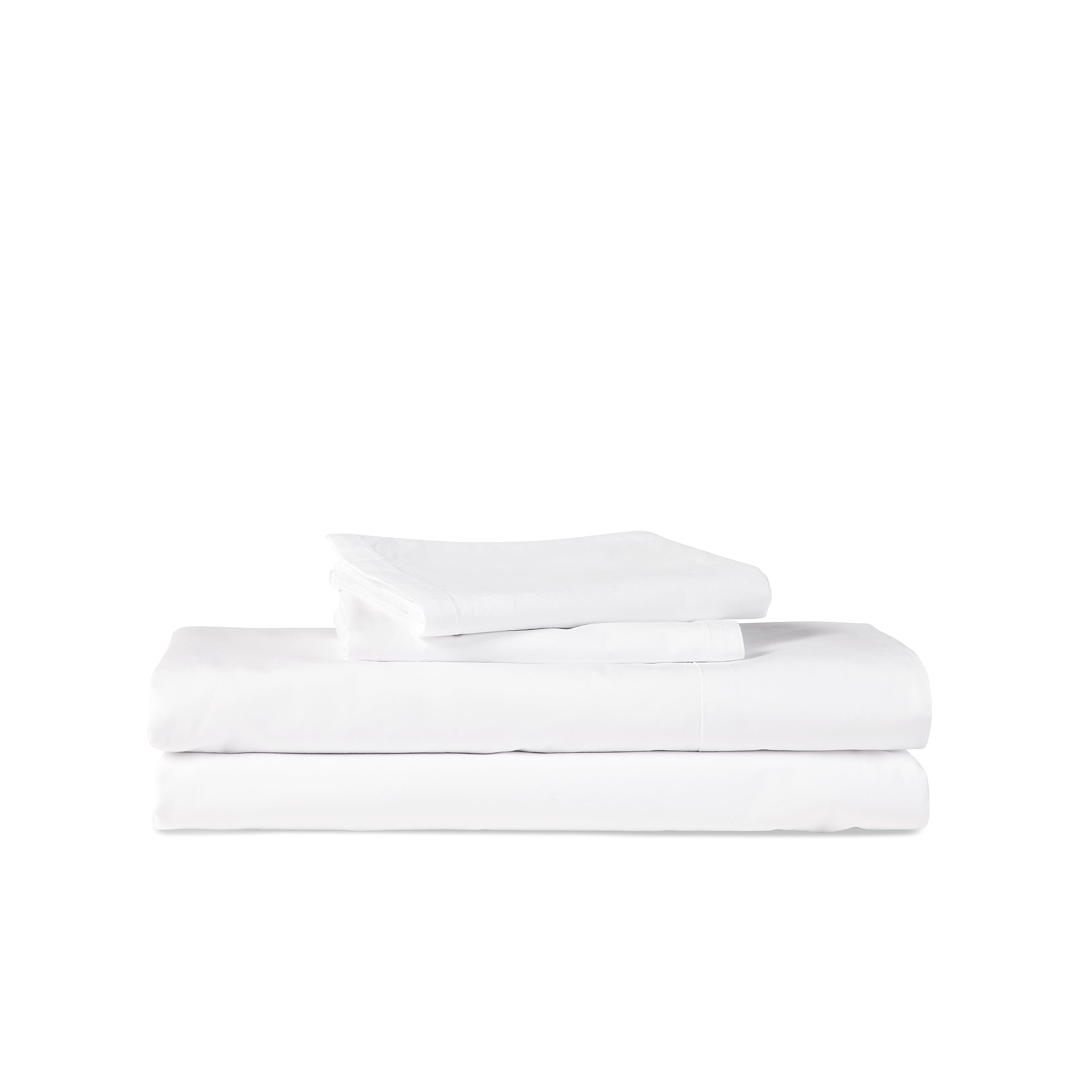 Brooklinen Organic Cotton Core 4 Piece Sheet Set - 100% GOTS-Certified Organic Cotton, Full Size in White - 1 Fitted Sheet, 1 Flat Sheet, 2 Pillowcases | Best Organic Cotton Sheets