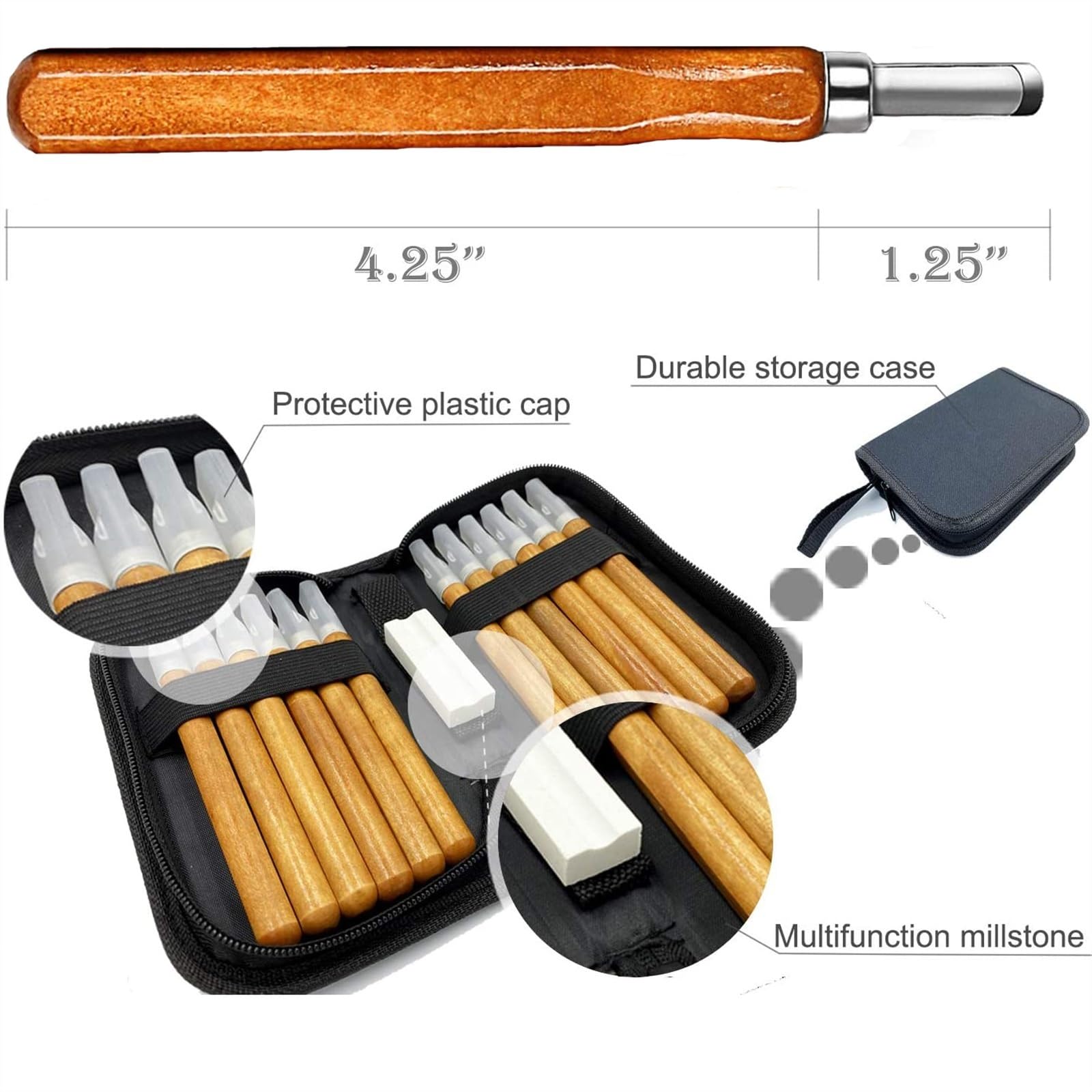 ByoBLu 12pcs/Set Wood Handle Wood Carving Chisel Scalpel Tools Set Cutter Wood Carving Knife Set Hand Tool Kit