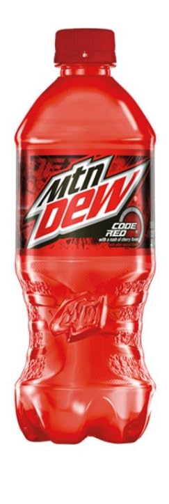 Mountain Dew Code Red 20 Oz Plastic Bottles Pack of 24