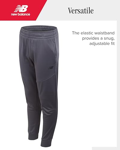 New Balance Boys' Sweatsuit - 2 Piece Performance Tech Fleece Hoodie Sweatshirt and Sweatpants - Jogger Pants Set (8-12), Size 8, Graphite