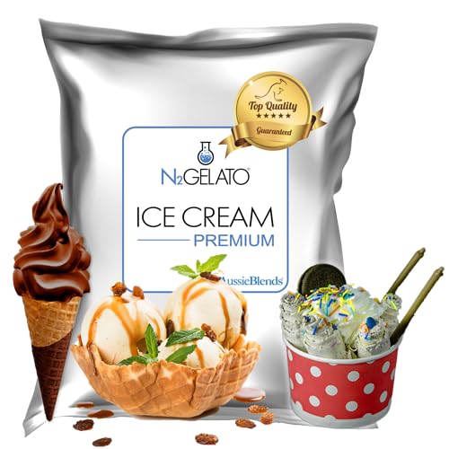 AussieBlends Premium Dairy Ice Cream Mix Powder for Soft Serve, Gelato, Rolled Ice Cream, Liquid Nitrogen, and Frozen Desserts | 1-Pack, 3.3 lb, Imported