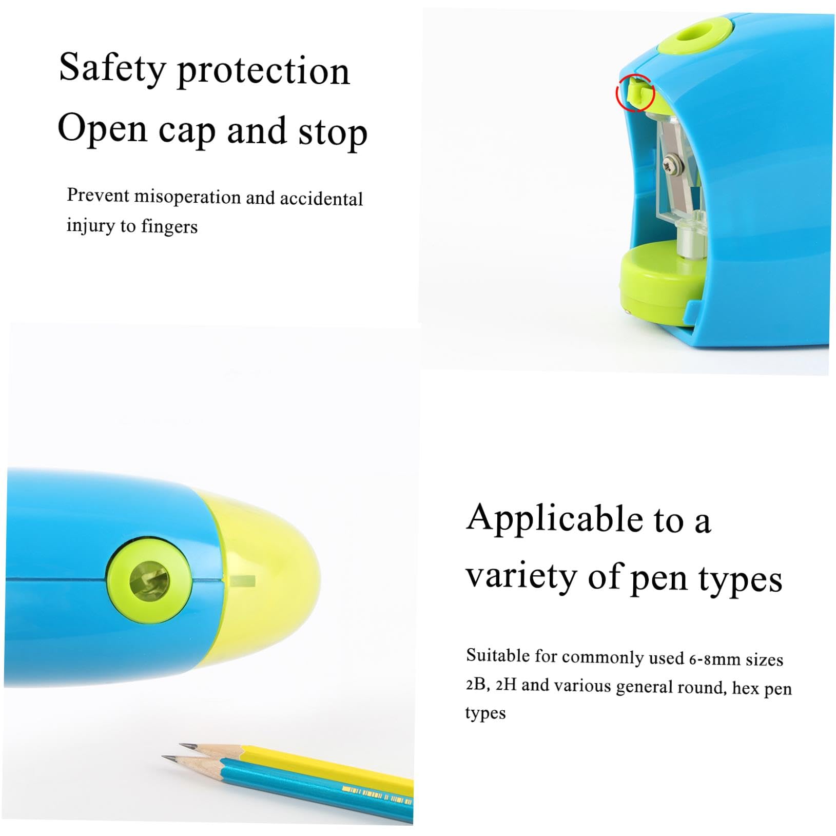 [New] Electric Pencil Sharpener Fast Sharpen Automatic for - for Primary - Efficient Quiet and Safe - Perfect for Pencil Box