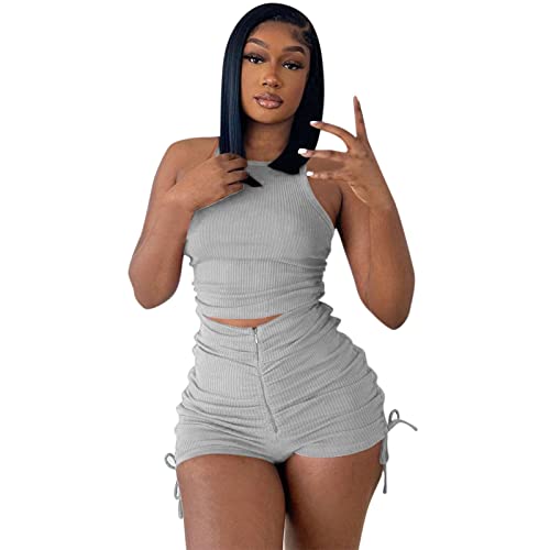 Rvidbe Womens Pajama Sets Cotton, Spring Outfits for Women 2023 Trendy Casual, Womens Short Sets for Summer Womens 2 Piece Outfits Matching Sets Two Piece Shorts Tank Tops 2023 Summer Vacation Sets