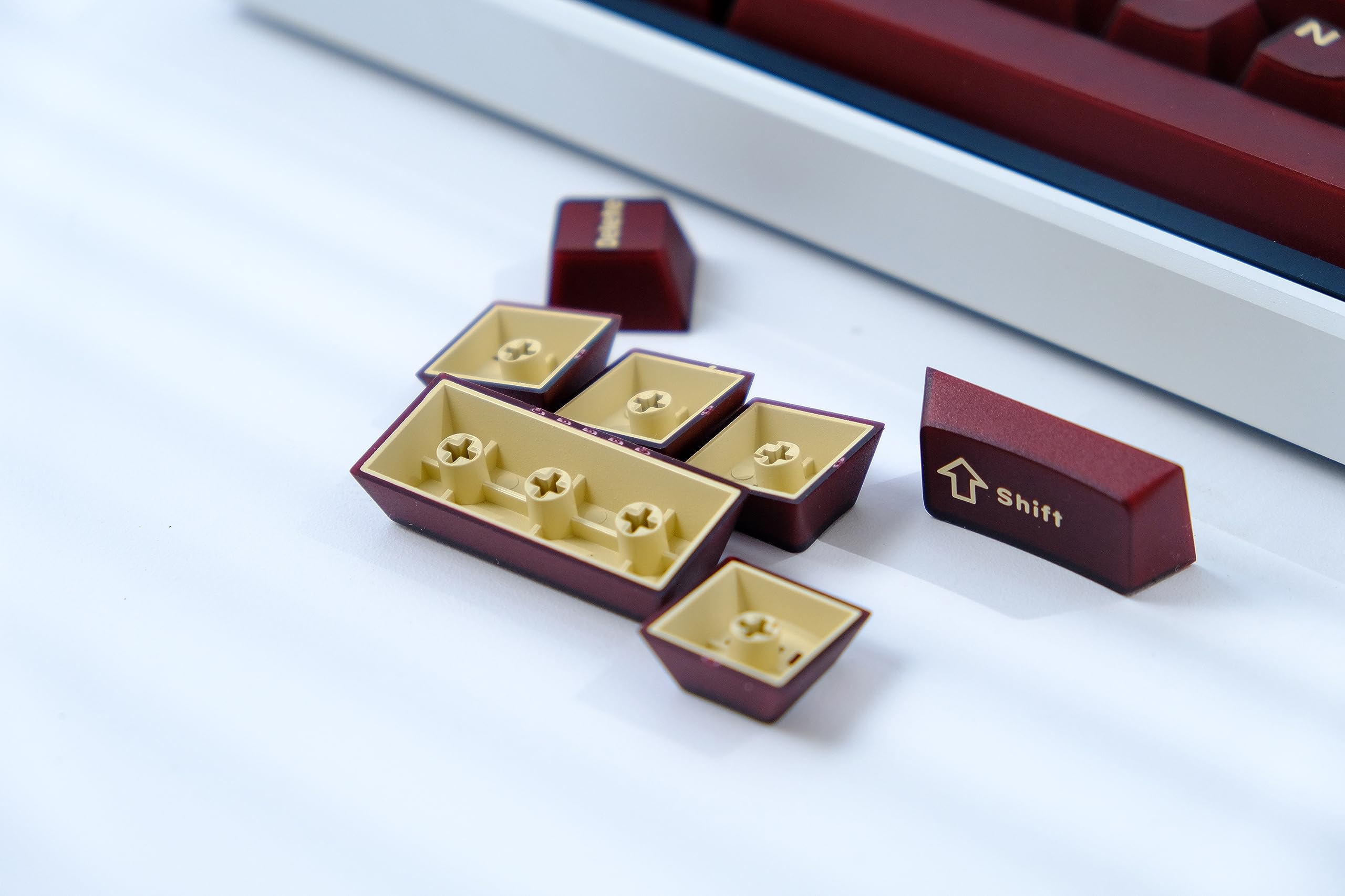 1 one enjoy 114 Keys ABS Custom Keycaps Set, Double Shot Keycaps, Suitable for Cherry MX Mechanical Gaming Keyboard, Without PAD Area