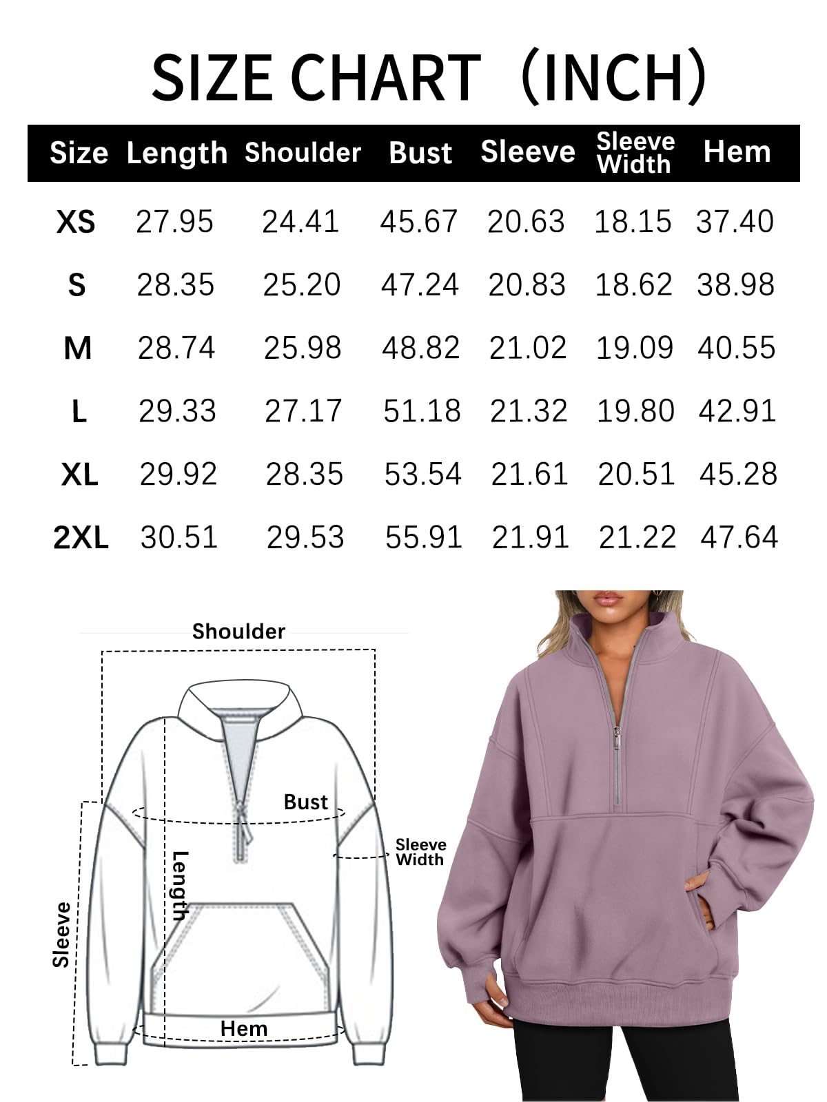 AUTOMET Women's Half Zip Oversized Sweatshirts Fleece Pullover Long Hoodies Casual Mock Turtleneck Sweaters with Pockets GreyGreen L