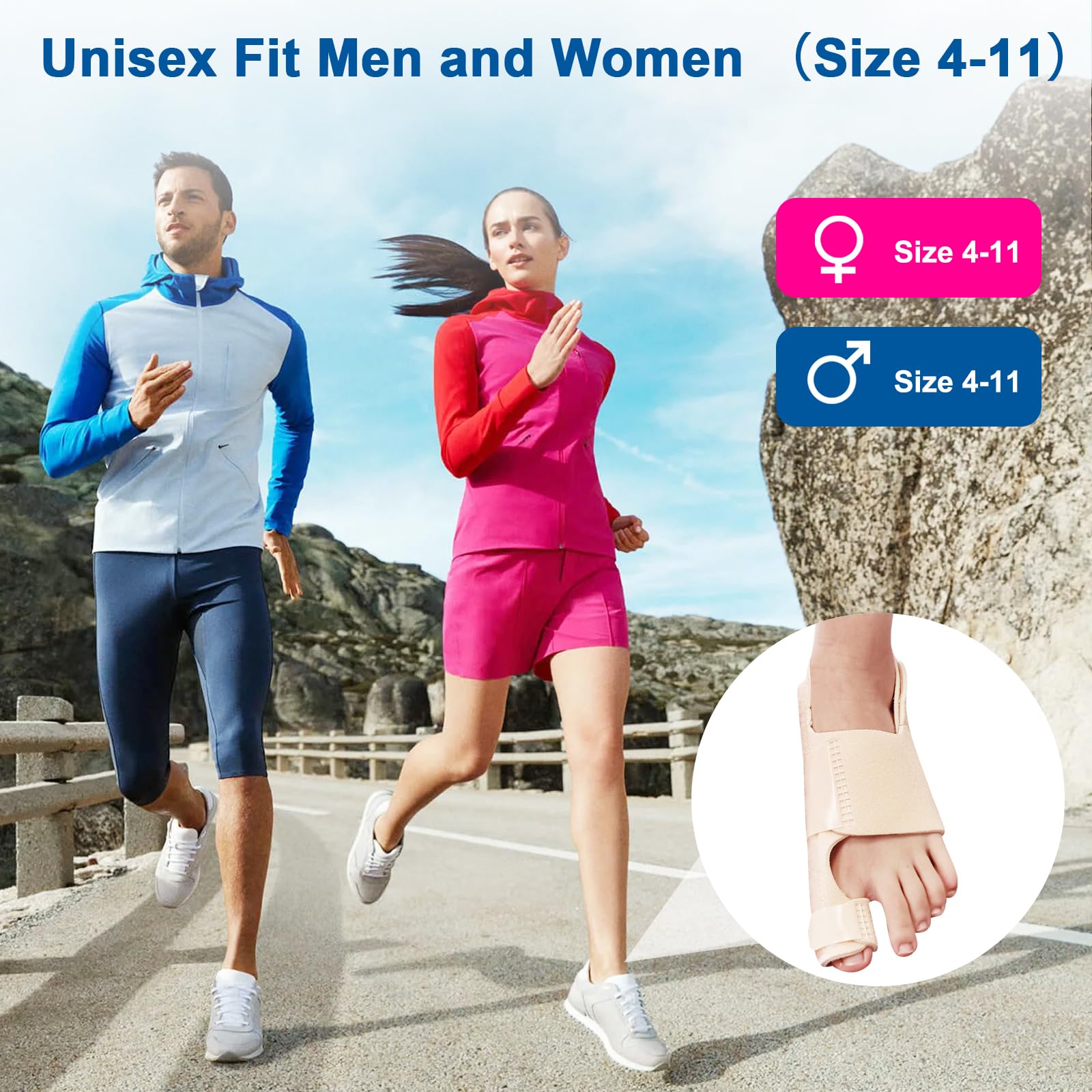 Bunion Corrector for Women Big Toe, Bunion Relief, 8pcs Toe Separators for Overlapping Toes Women, Toe Spacers For Feet Men, Bunion Splint w Pad, Hallux Valgus Toe Straighteners,Fix Bunions No Surgery