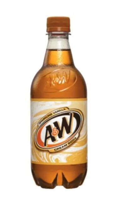 A&W Cream Soda Pop 20oz Bottles, Quantity of 24