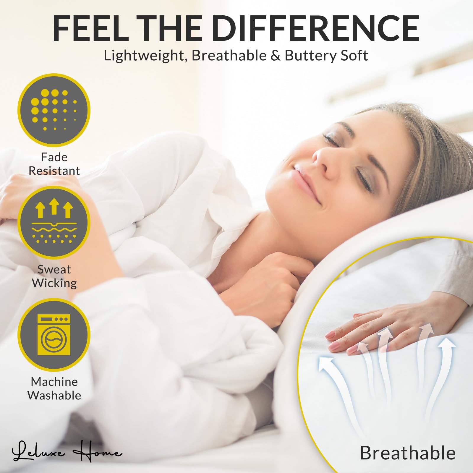 Leluxe Home Twin Sheets Set of 3-100% Microfiber Twin Size Sheets with Extra Soft and Wrinkle Free Sheet Set with Deep Pockets