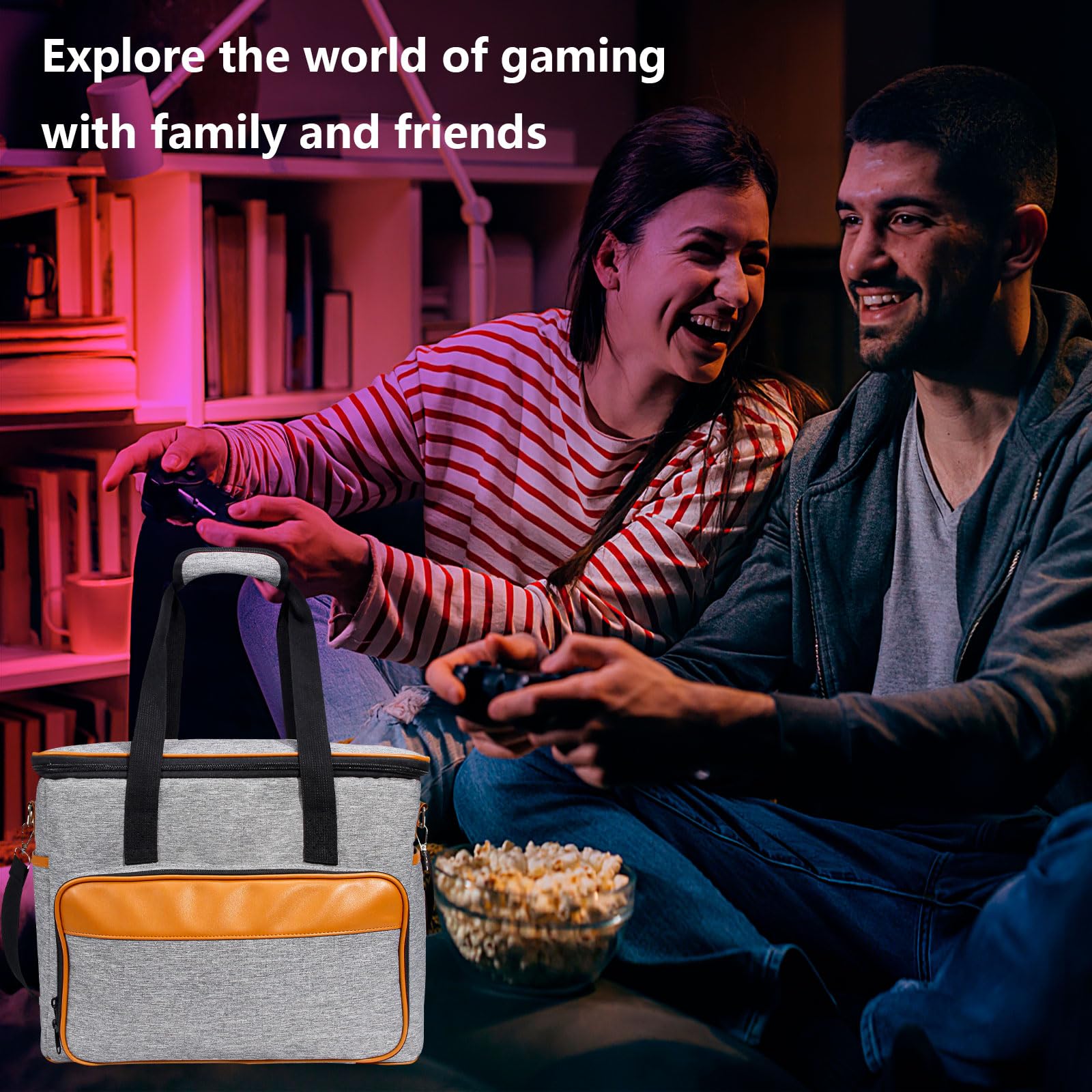 FPVtosky Carrying Case for PS5/ PS5 Slim, Large Travel Bag for Playstation 5, Protective Storage Carry Case Compatible with Playstation 5 Console Accessories
