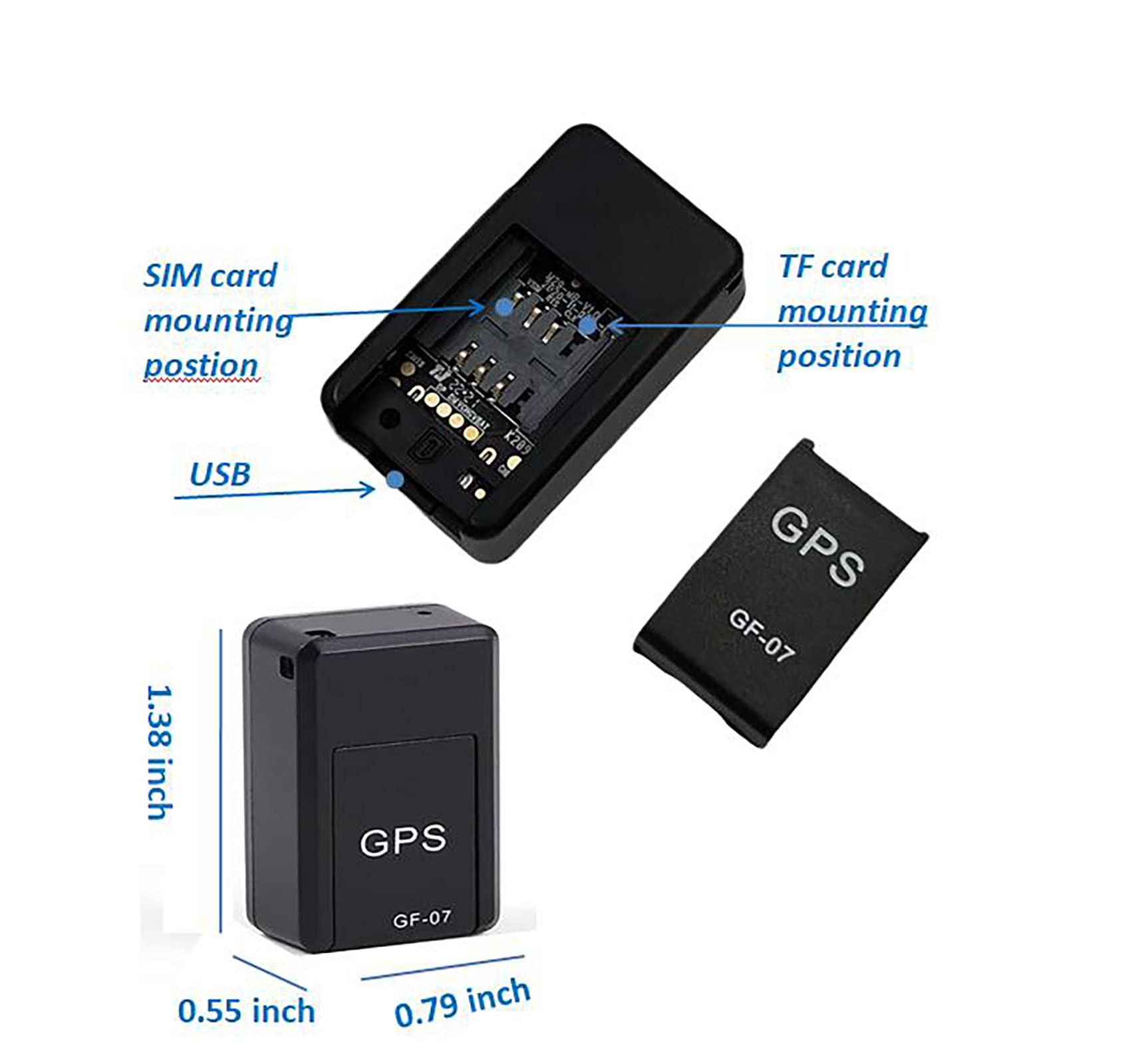 GPS Tracker for Vehicles,GPS Tracking Device,Full Global Coverage Mini Magnetic Car GPS Tracker Portable Real Time Locator for Cars/Trucks/Dogs/Person. No Subscription Required/No Monthly Fee