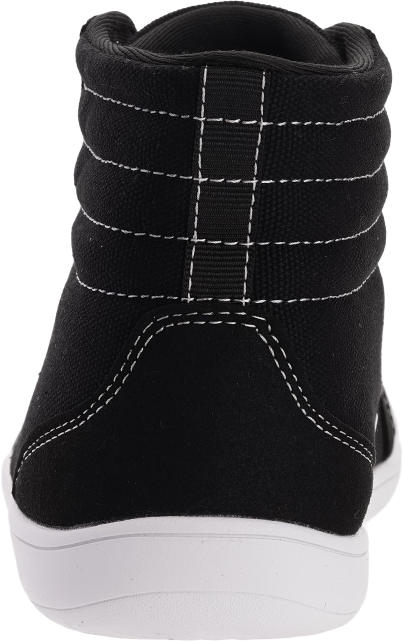 WHITIN Men's Wide Toe Box Hightop Barefoot Shoes Boots Canvas Sneakers Black White Size 6.5