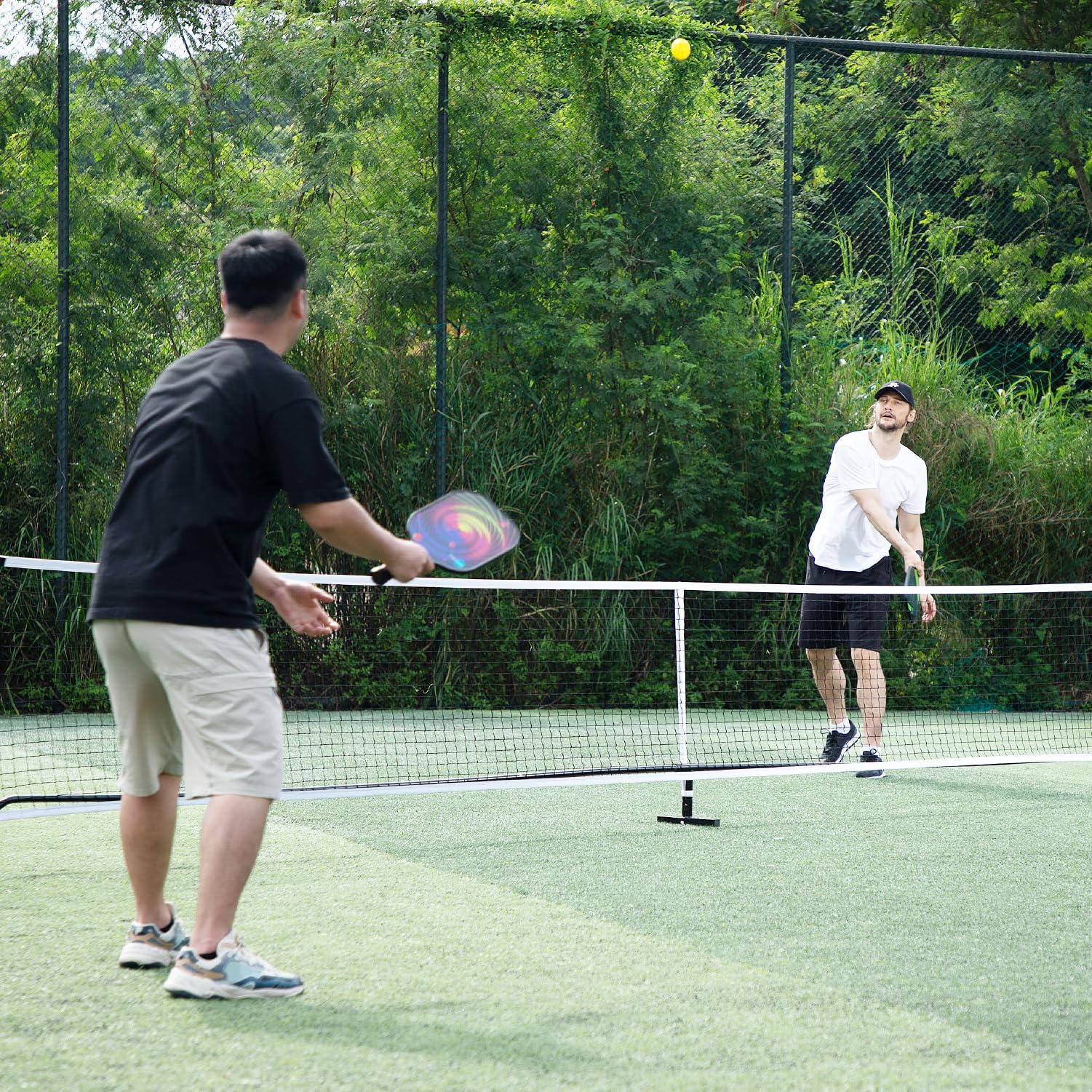 Portable Pickleball Net, 22ft Regulation Size, Sturdy Metal Frame, Tear-Resistant Net, Ideal for Backyards, Driveways, and Garages