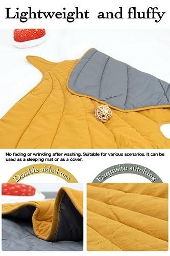 TOPTREE Dog Blanket Decor 3D Leaves Shaped Pet Blanket Cushion Household Dog Bed Cat Bed Pet Blanket Warm Soft Plush Blankets for Dog Blankets and Cat Blanket, Couch, Sofa (50"x45",Yellow)