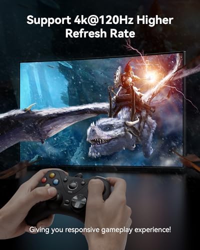 GANA HDMI 2.1 Switch, 8K HDMI Switcher Splitter 2 in 1 Out, Supports 4K@120Hz,8K@60Hz, 48Gbps Aluminum Bi-Directional Ultra HD HDMI Hub Compatible with PS5/4,Xbox,Roku,Apple TV,Fire Stick