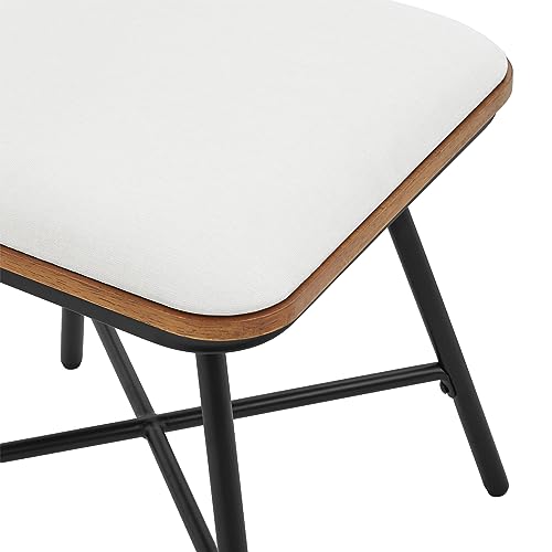 CHITA Swivel Modern Dining Chairs Set of 2,Fabric Dining Kitchen Chairs,Mid Century Upholstered Dining Chairs with Metal Legs,Cream in Fabric