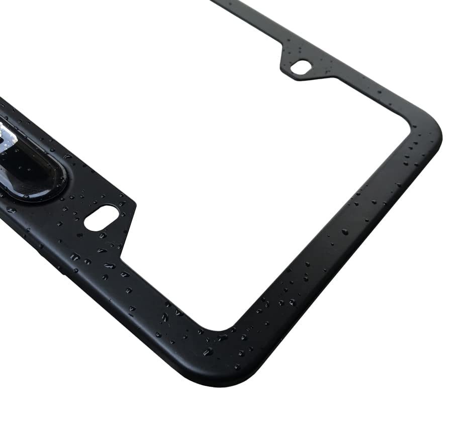 Genuine Stainless Steel License Plate Frame(8640218) Compatible with Vo XC60 XC70 XC90 V50 V70 S40 S60 S80 ...Series All Models (Black)