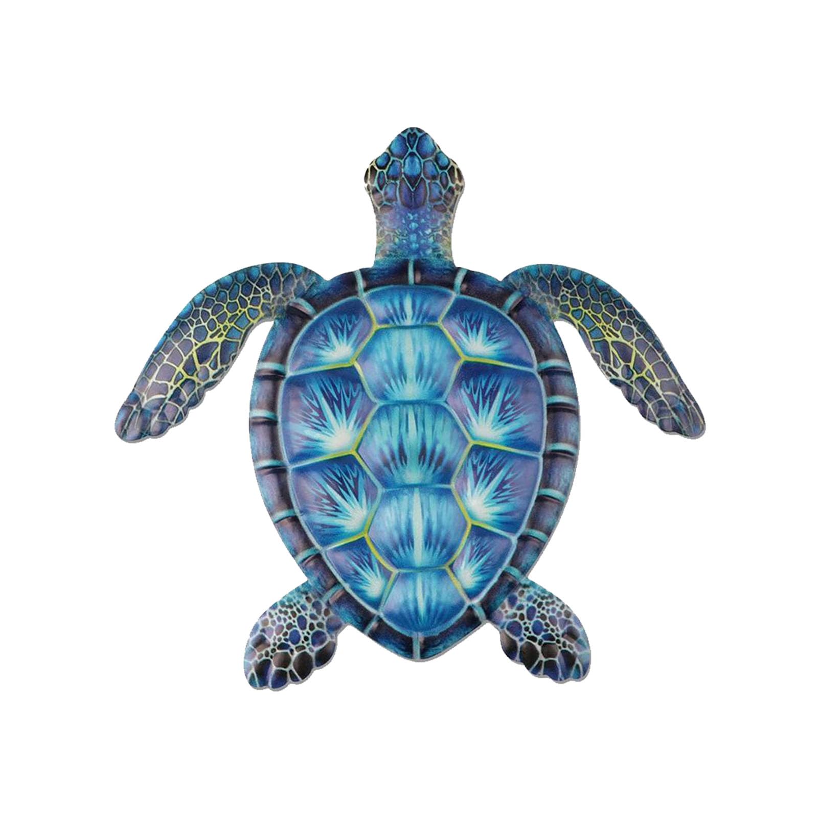 Metal Sea Turtle Wall Decor, Sea Turtle Wall Art Decoration, Metal Wall Art, Aquarium Ocean Wall Decor for Home Bedroom Living Room Office (Blue)