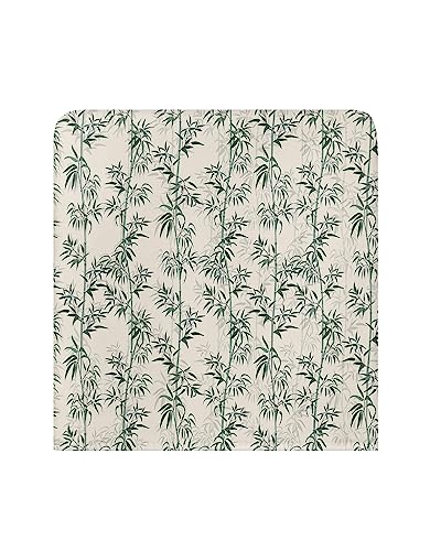 CosyBright Dining Room Chair Covers Back Slipcover Set of 4, Bamboo Spring Plant Stretch Chair Protector for Kitchen Hotel Restaurant Home Decor Removable Washable Chair Slipcover