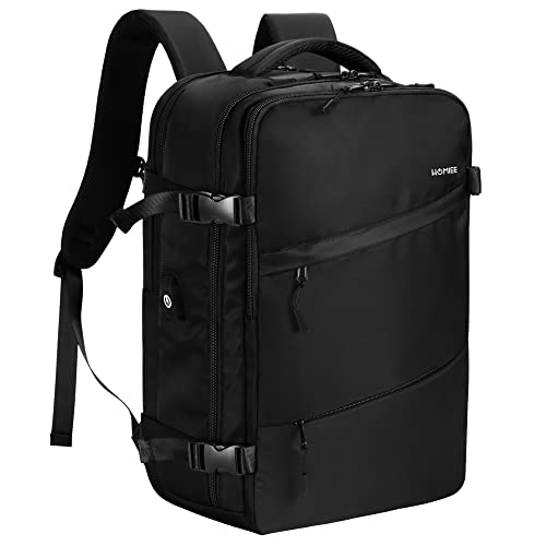 HOMIEE Travel Backpack 15.6 Inch Laptop Backpack for Men Women (Black, Medium)