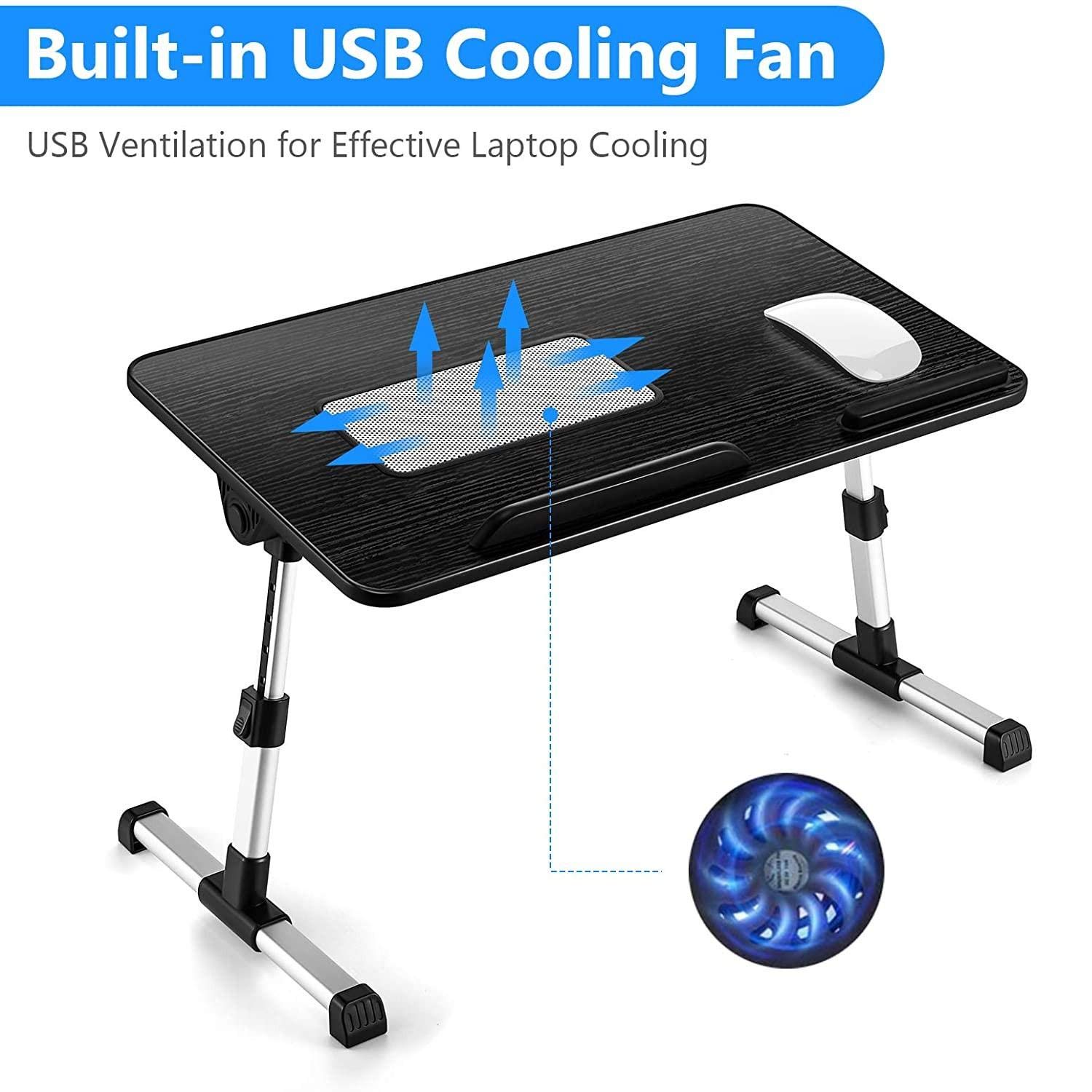 BoxWave Stand and Mount Compatible with Lenovo Legion Pro 5i (RTX 4050) - True Wood Laptop Bed Tray Stand, Desk for Comfortable Work in Bed. - Jet Black