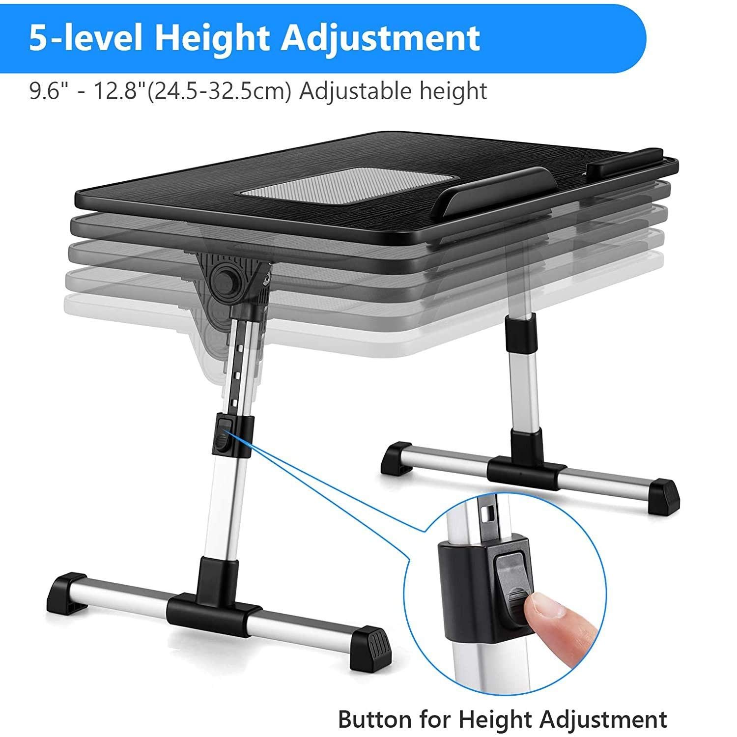 BoxWave Stand and Mount Compatible with Lenovo Legion Pro 5i (RTX 4050) - True Wood Laptop Bed Tray Stand, Desk for Comfortable Work in Bed. - Jet Black