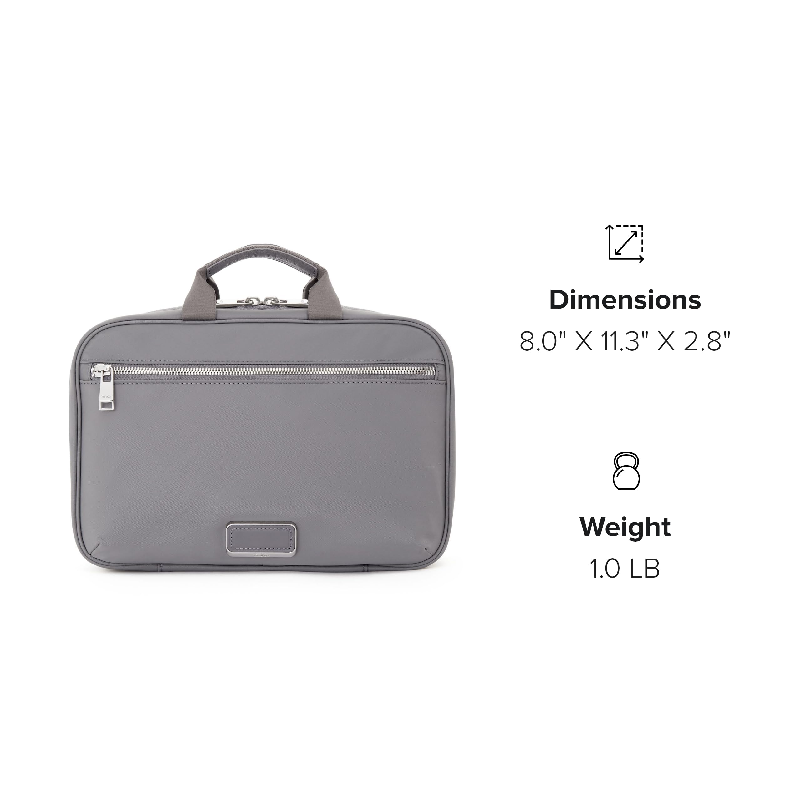 TUMI - Voyageur Madeline Cosmetic - Travel Makeup Bag for Women - Hanging Cosmetics Case - Detachable Zipper Pouch - Grey Ombre