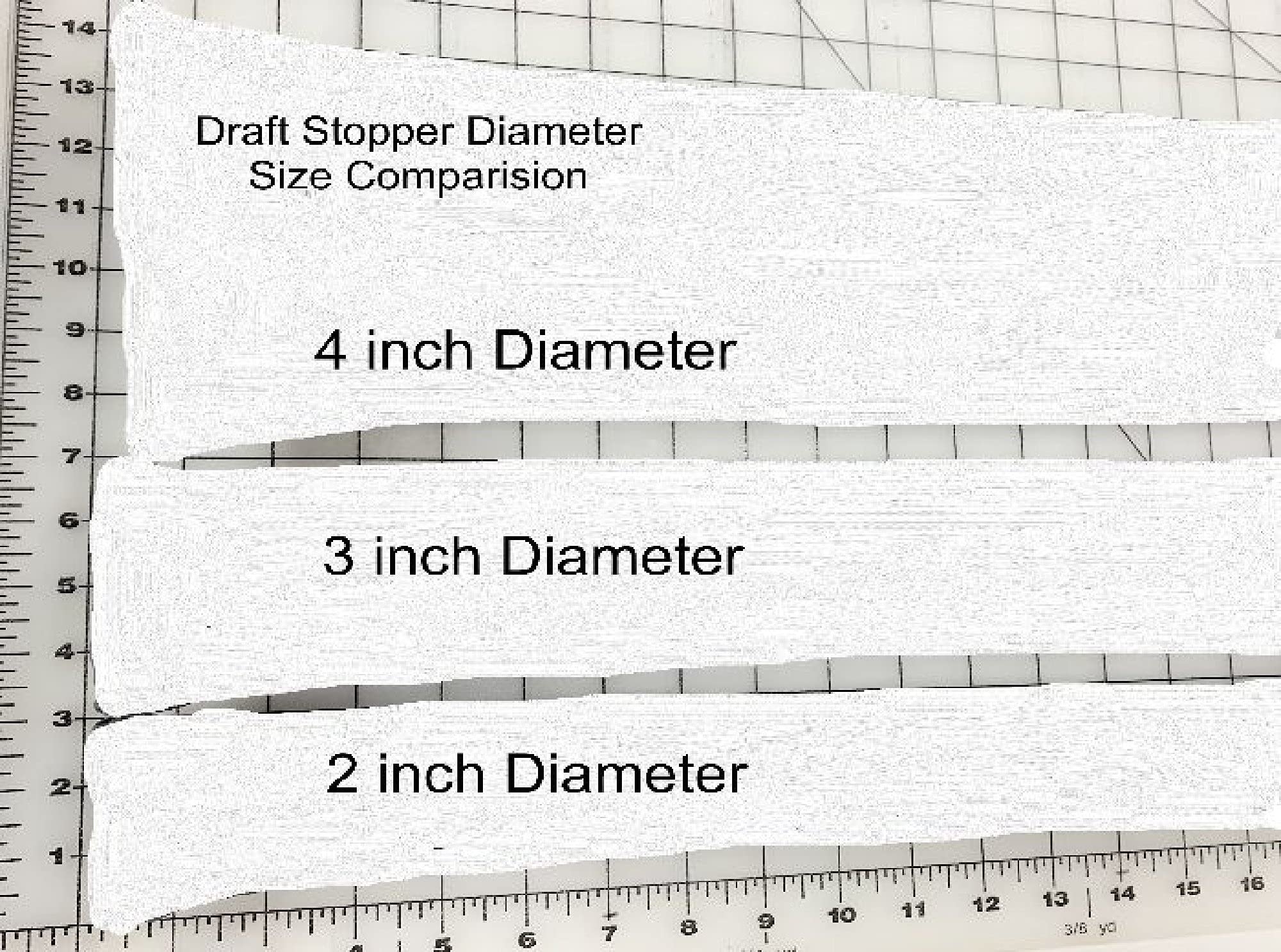 Draft Stopper 3 inch Diameter Length fits a 36" Door Red Pepper Pattern