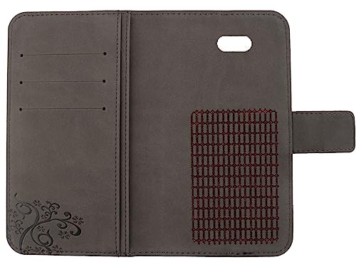Cheshaoping Genuine Leather Case for Emporia Happy E30 1.8" Wallet Premium Flip Protection Cover Skin Pouch with Card Slot (Dark Red)