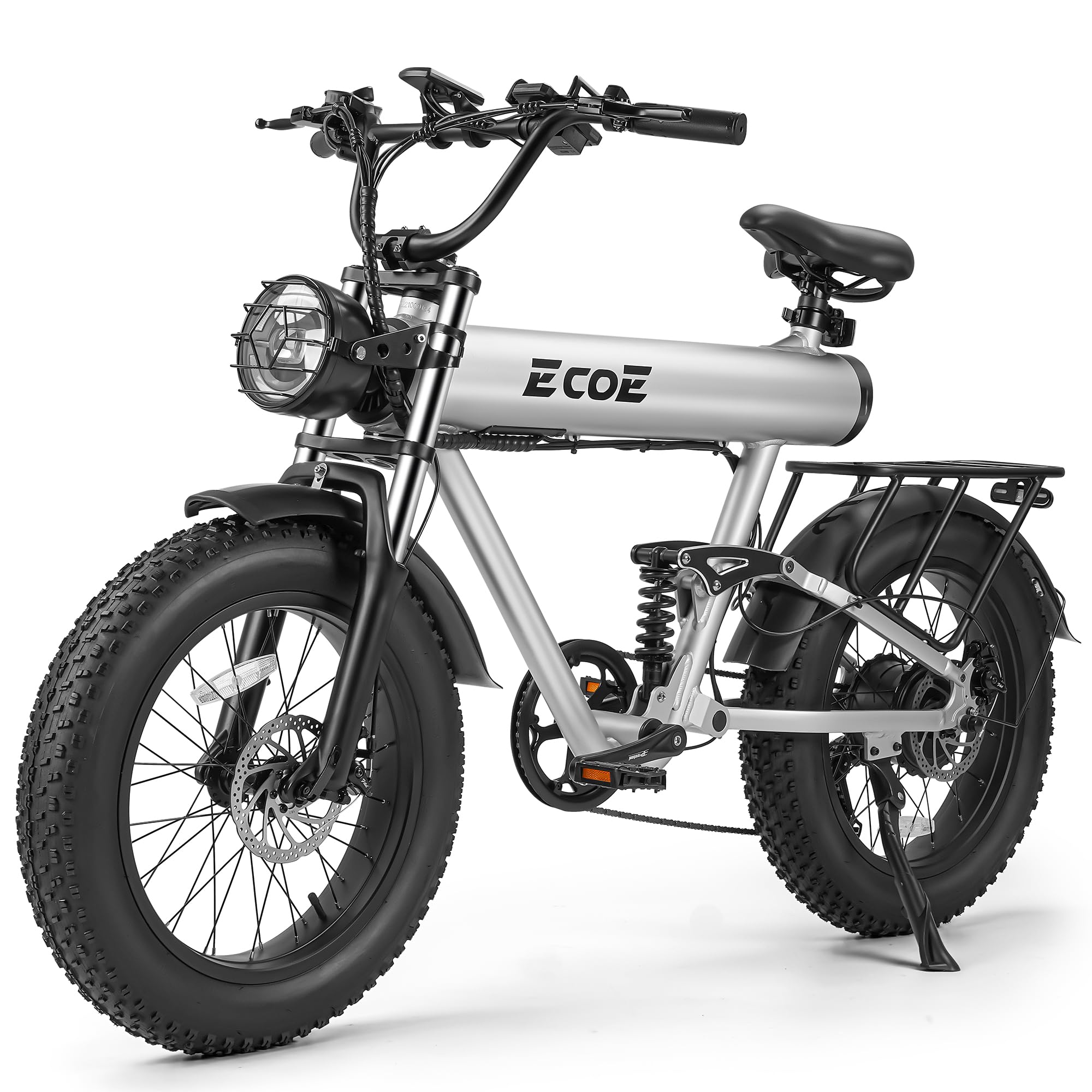 Adult Electric Bike 1200W Motor 32MPH, 48V 20AH Removable Battery EBike 20x4.0 Fat Tires, Beach Mountain Off-Road E Bbikes with Dual Shock Absorbers Bicicletas