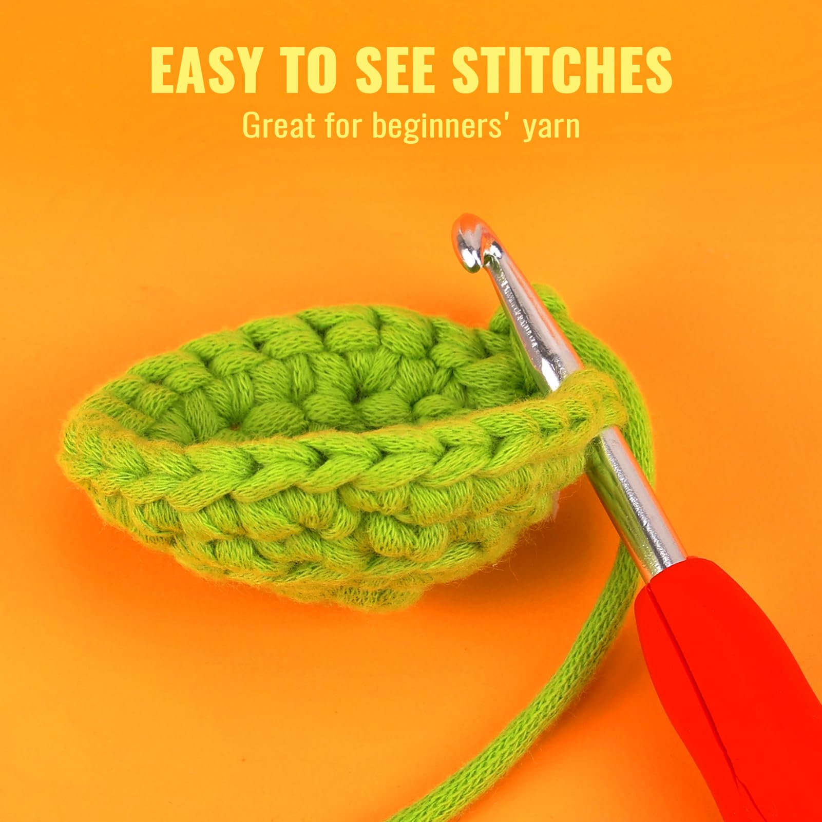 Pllieay Sage Yarn for Crocheting and Knitting (4x50g) Cotton Yarn for Crocheting Crochet Knitting Yarn with Easy-to-See Stitches Yarn for Beginners - Worsted Medium #4 Yarn - Cotton-Nylon Blend