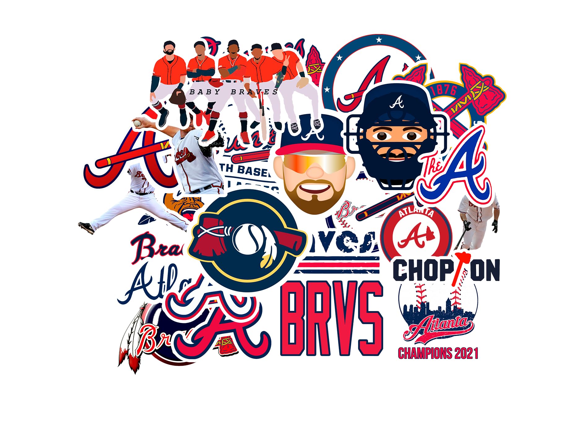 25 PCS of American Baseball Stickers for Water Bottle, Laptop, Bicycle, Computer, Motorcycle, Travel Case, Car Decal Decoration Sticker