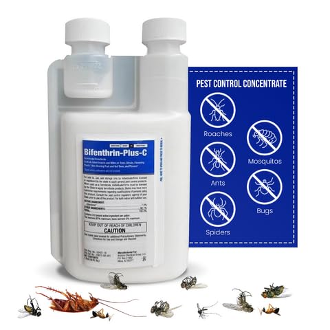 Bifenthrin-Plus-C Insecticide (16 oz) - Roach Killer Indoor Infestation, Termite Treatment, Ant Control & Wasp Spray - Home Defense Pest Control, Residential, Commercial, and Industrial Use