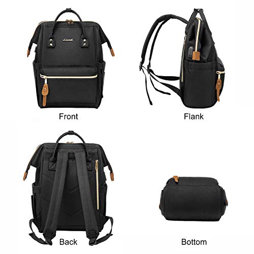LOVEVOOK Mini Backpack Purse for Women, Small Backpack For Women, Fashion Convertible Daypack with USB Charging Port, Upgrade Black