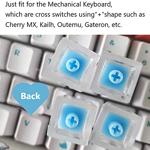 Cute Penguin Anime Keycaps,Blue Ocean Custom Keycaps,4 Pcs Keyboard Keycaps Set,Clear Resin Artisan Keycap with Designs for Gaming Mechanical Keyboards Cherry MX Gateron Switches.(OEM) (4 Penguins)