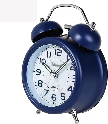Digital Alarm Clock,Alarm Clock for Bedroom Alarm Clocks 3" Twin Bell Alarm Clock - Loud Alarm with Backlight - Great for Heavy Sleepers - Battery Operated Quartz Analog Clock Bedside Clock ( Color :