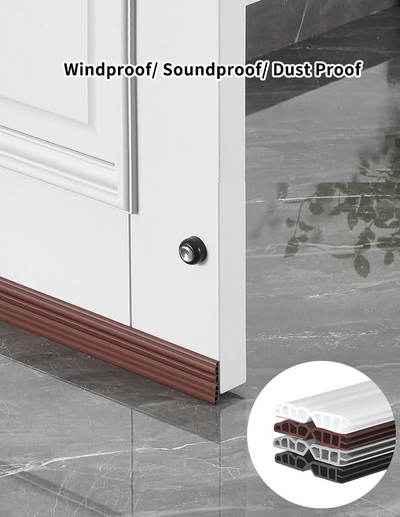 Eweniar Draft Stopper Rubber Seal Strip for Bottom of Door Gap Filler Dust Proof