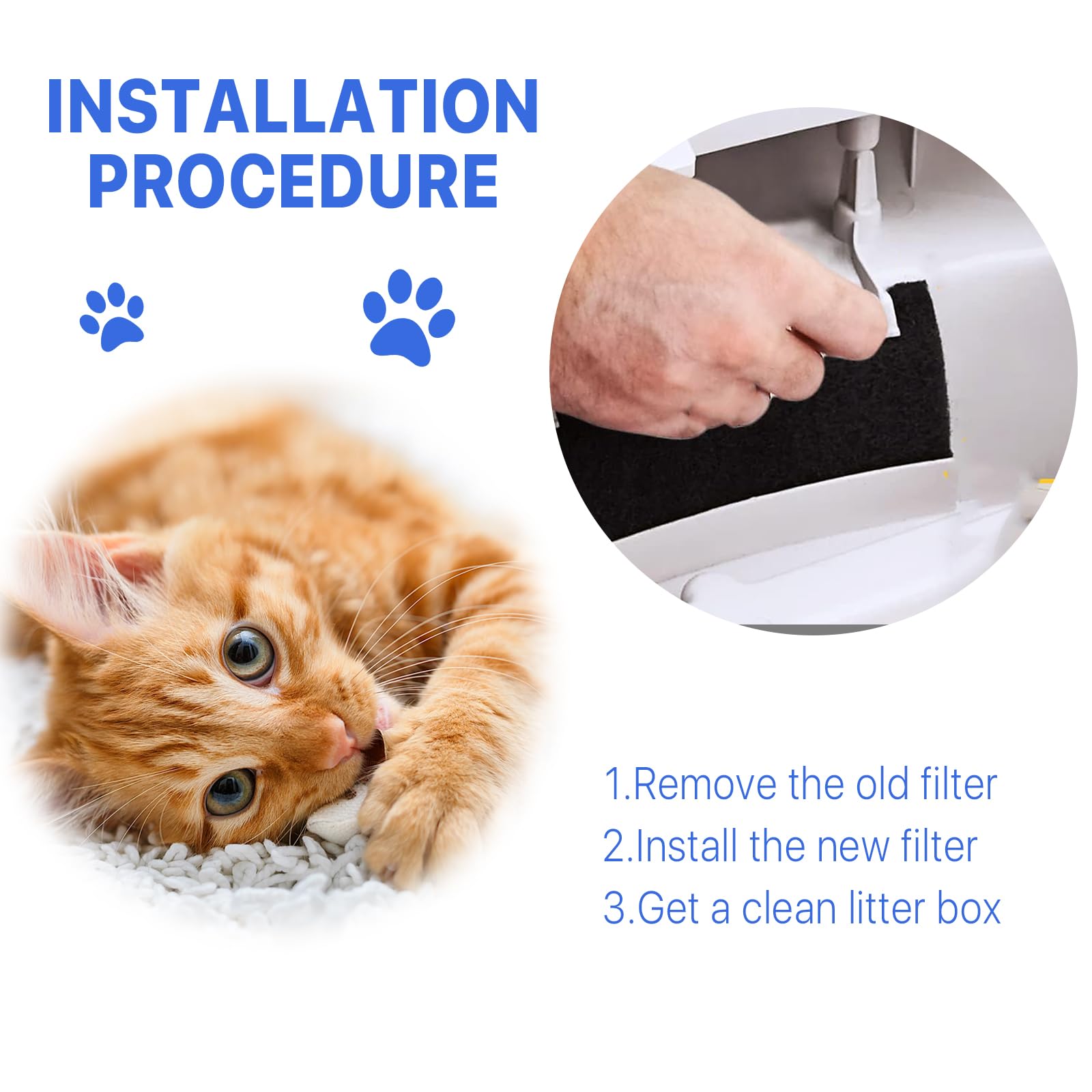 Akamino 16 Pack Carbon Filters Compatible with Litter-Robot 3, Activated Carbon Litter Box Filter,Thickened and Durable Self Cleaning Cat Litter Box Filters Eliminate Odors and Keep Home Fresh