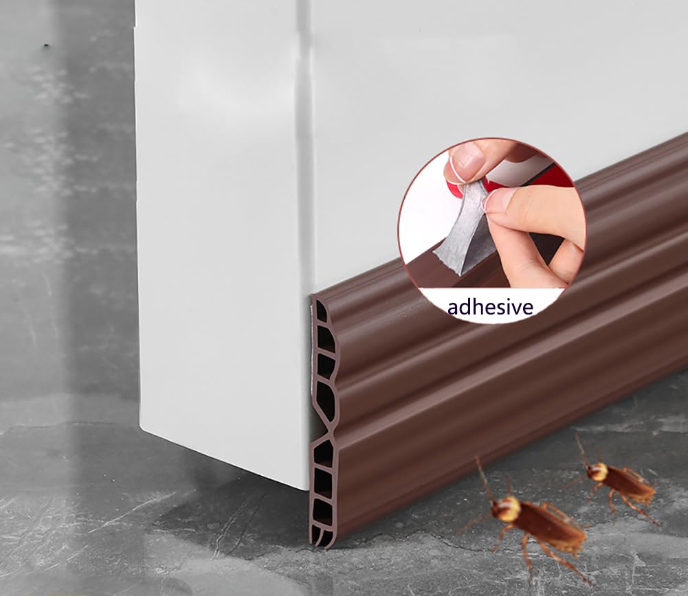 Eweniar Draft Stopper Rubber Seal Strip for Bottom of Door Gap Filler Dust Proof