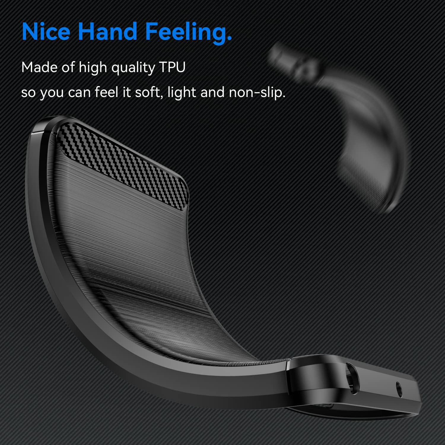 FZZSZS Case for Oppo Reno 10 Global + [2 Pack] Screen Protector Tempered Glass Protective Film,Black Carbon Fiber Shell Soft Silicone TPU Case Cover for Oppo Reno 10 Global (6.7")