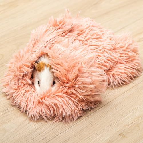 KAYCOWZA Guinea Pig Blankets 4 Pack, Warm Cozy Pet Cage Accessories for Guinea Pig Hedgehog Rabbit Hamster Chinchilla Ferret Small Animals, Fleece Cage Liners Bedding Mat Washable for Cold Weather
