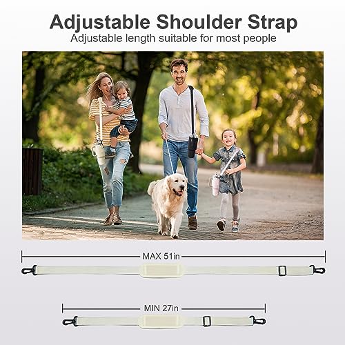 DLJZGC Water Bottle Carrier for Stanley 40 Oz Tumbler with Handle, Stanley Cup Holder with Adjustable Shoulder Strap & Straw Covers, Stanley Cup Bag, Water Bottle Bag for Hiking Travelling