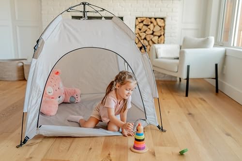You Little Cutie Kids Popup Play Tent, No Setup Required, Neutral Color, 4x4x4' (terrazzo)
