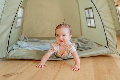 You Little Cutie Kids Popup Play Tent, No Setup Required, Neutral Color, 4x4x4' (terrazzo)